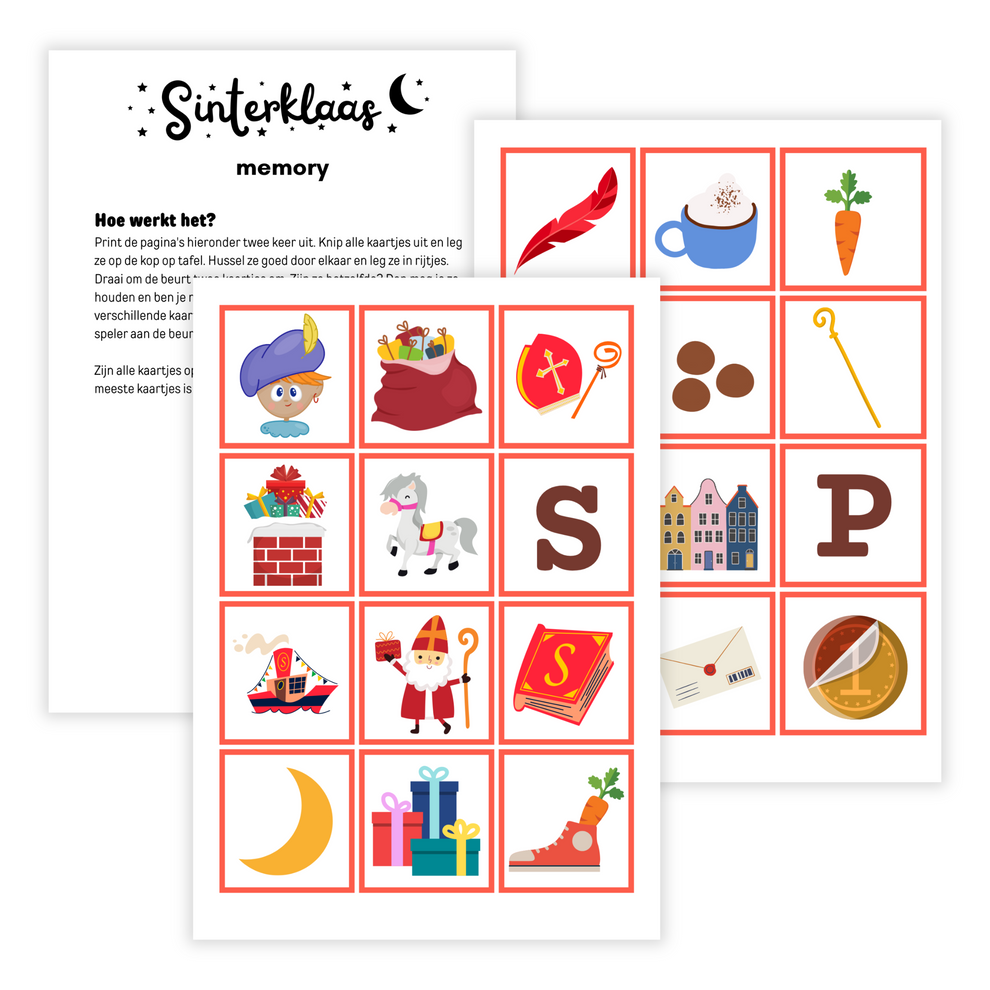 Sinterklaas memory – Jippie kinderfeestjes